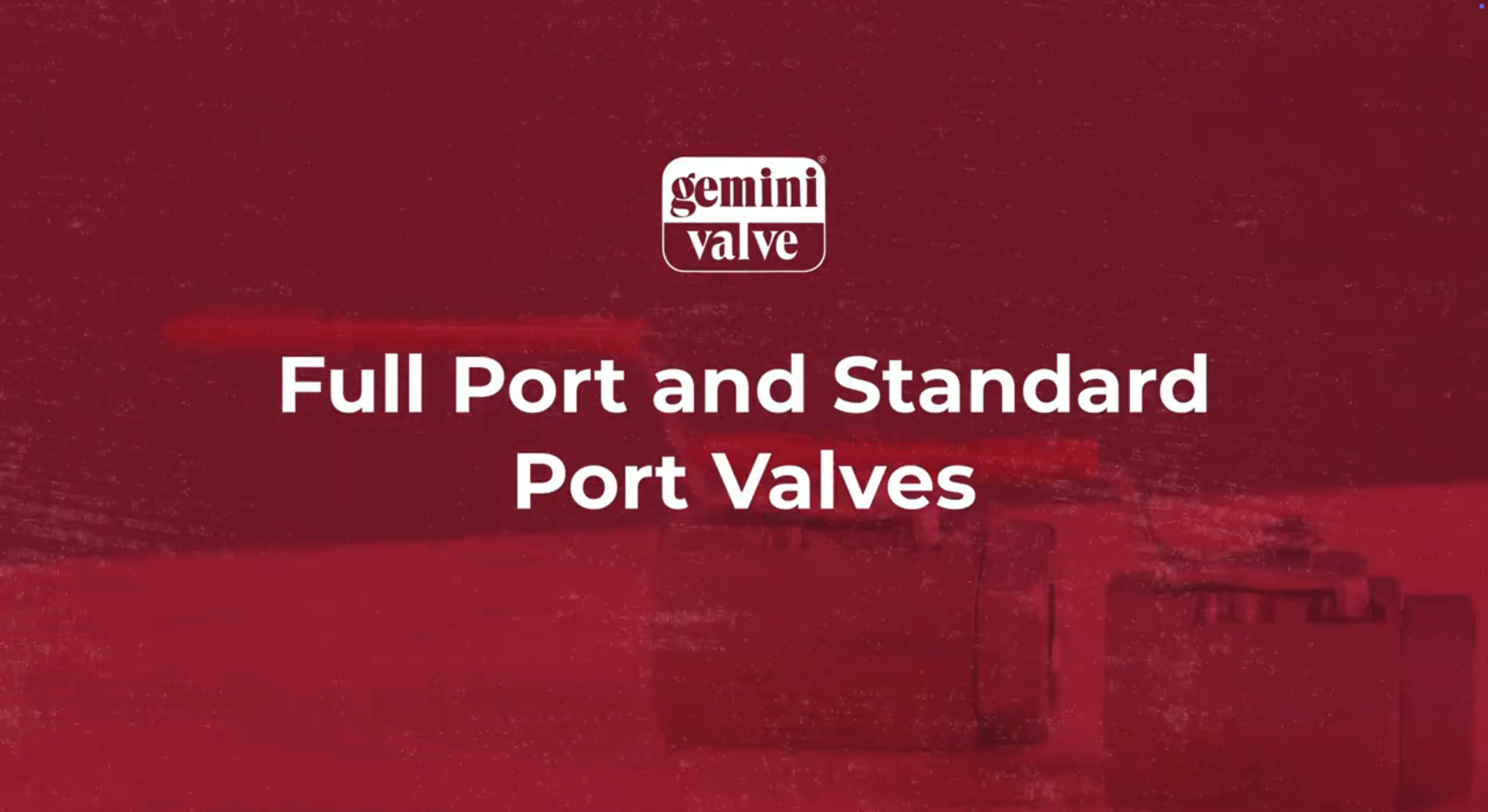 Full Port And Standard Port Valves | Gemini Valve